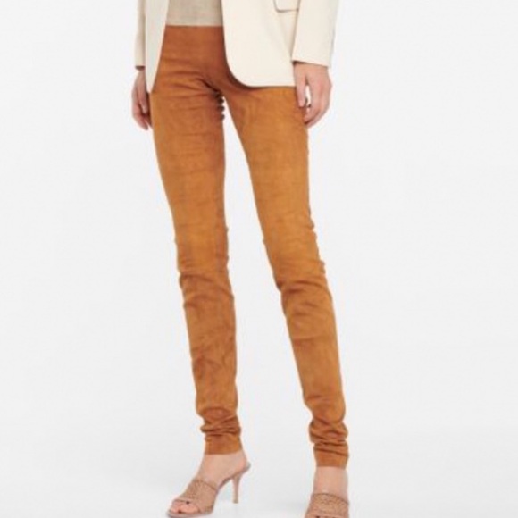 STOULS | Pants & Jumpsuits | Stouls Lambskin Suede Stretch Camel ...